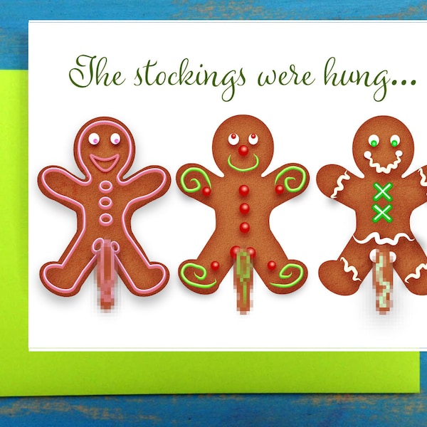 Gingerbread Greeting Card - Etsy