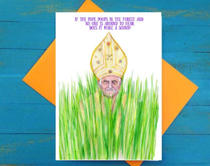 Pope Poop Greeting Card - Etsy
