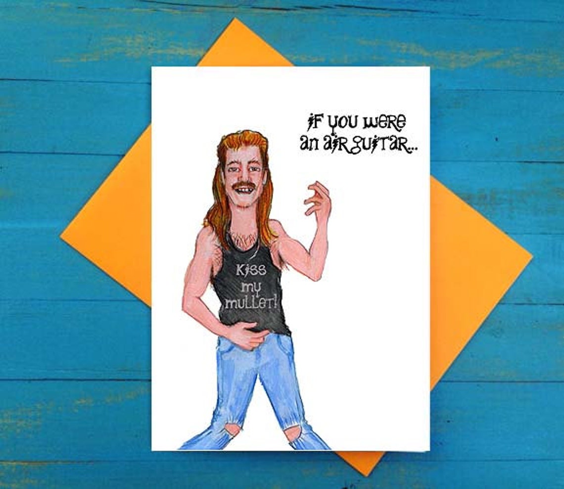 Kiss My Mullet Greeting Card - Etsy