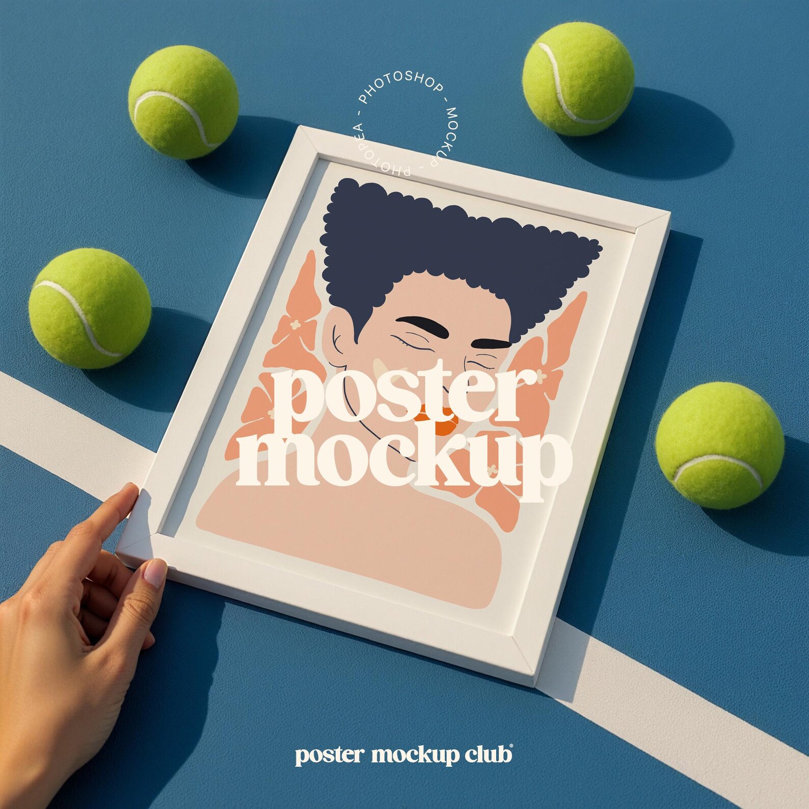Psd Poster Mockup, Funky Frame Mockup, Playful Frame Mockup, the Poster ...