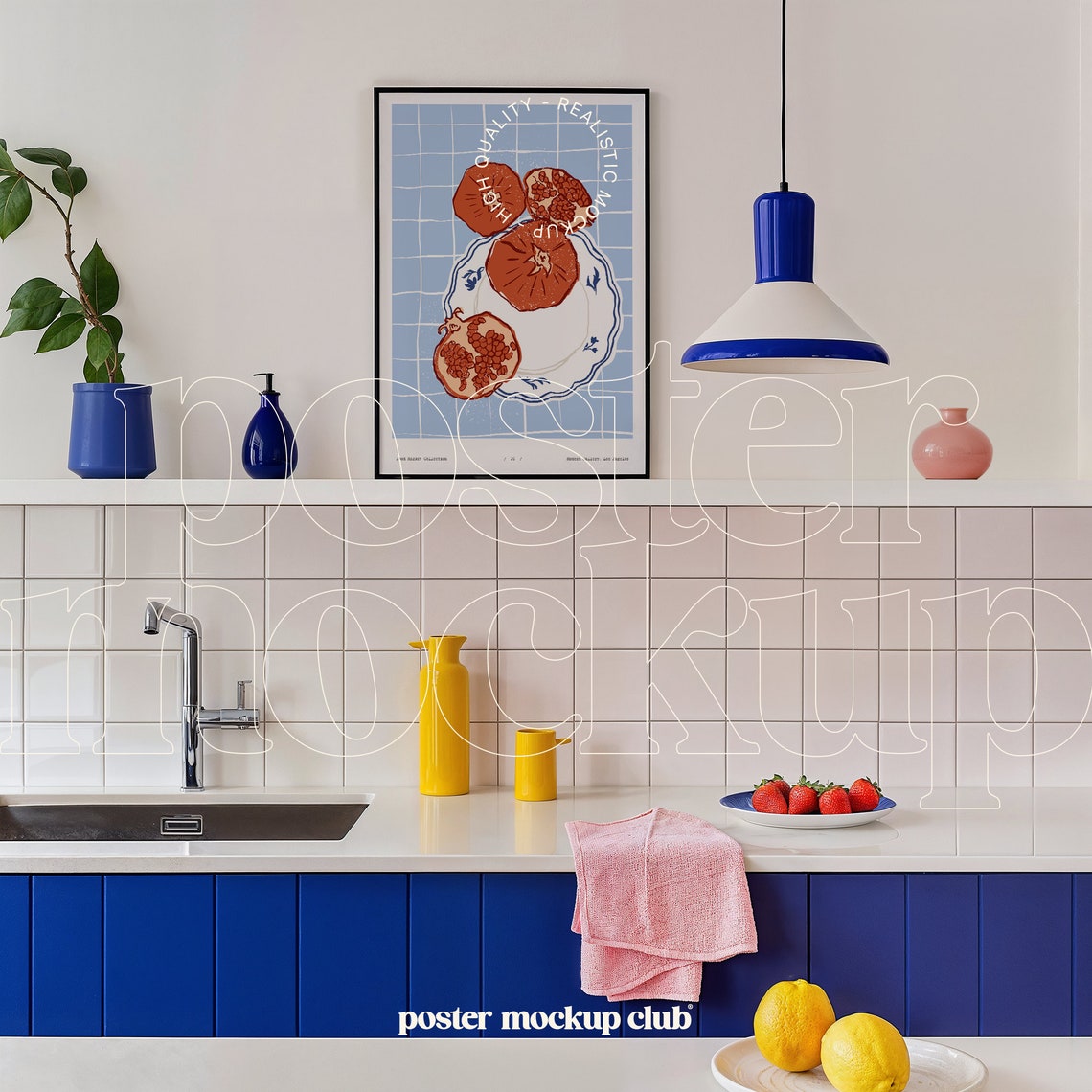 Kitchen Poster Mockup, Picture Frame Mockup, Food Poster Mockup ...