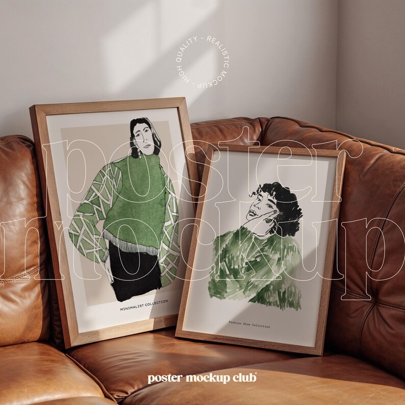 2 Frame Poster Mockup for Wall Art (PSD, JPG) - Etsy