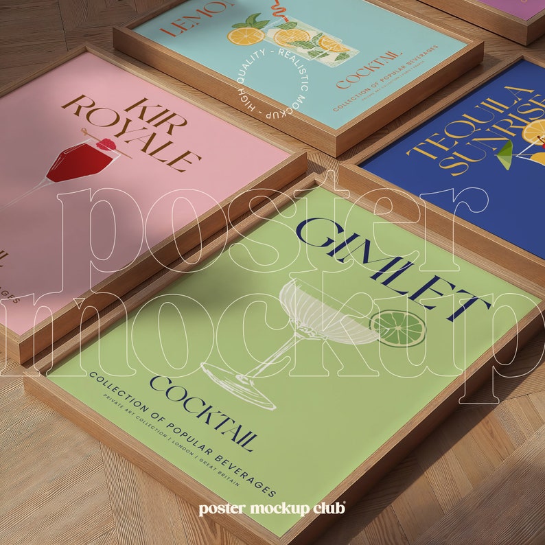 Artwork Frame Mockup, Poster Mockup PSD, Multiple Photo Frames, Photo ...