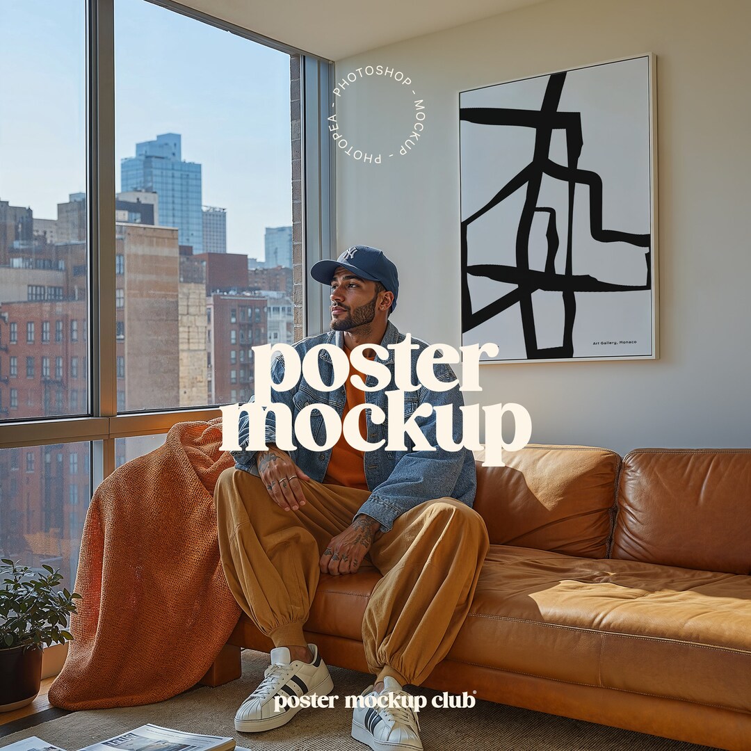 Poster Mockup With Person, Artwork Frame Mockup, Frame Mockup With ...