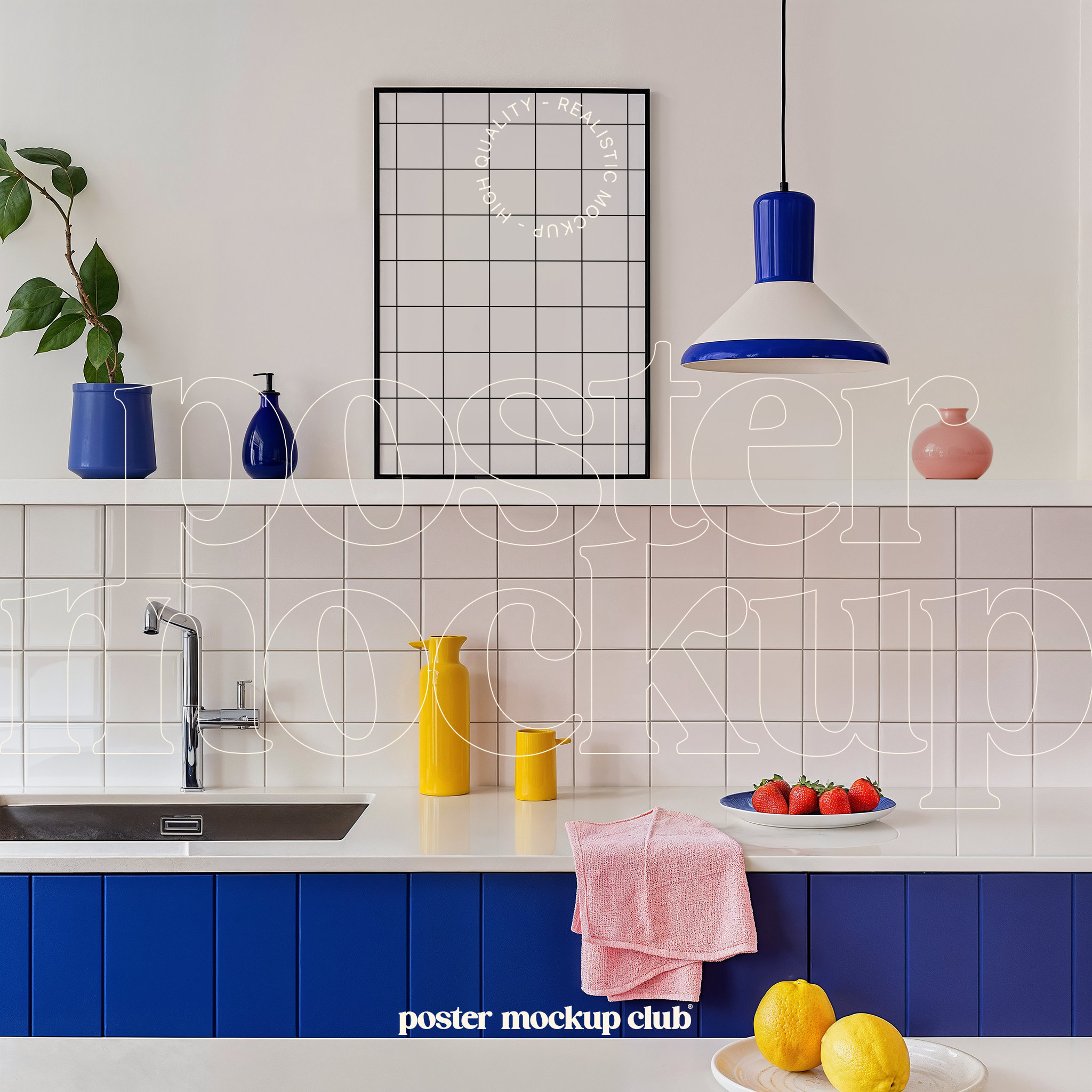 Kitchen Poster Mockup, Picture Frame Mockup, Food Poster Mockup ...