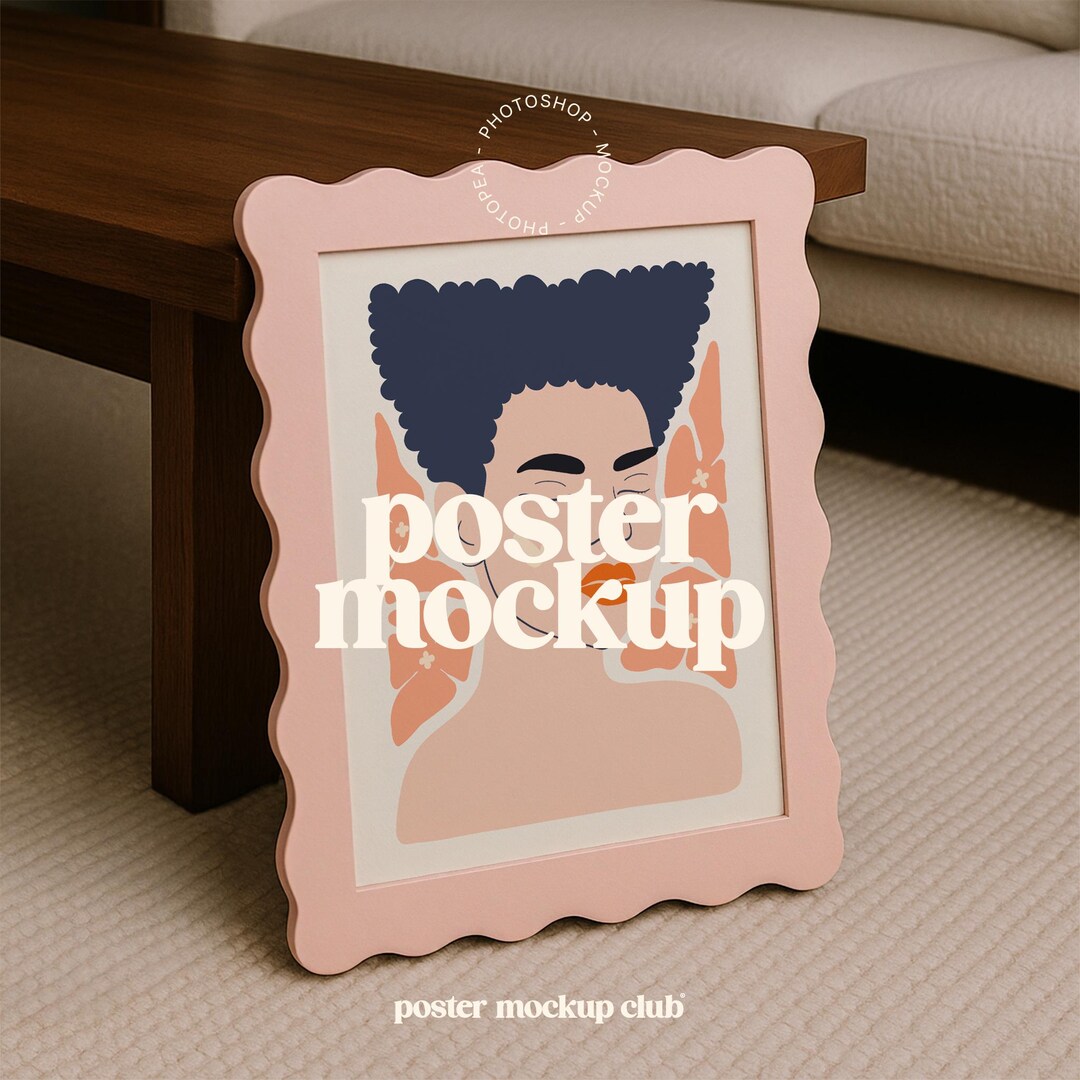 Poster Mockup PSD, Artwork Frame Mockup, Picture Frame Mockup, Funky ...