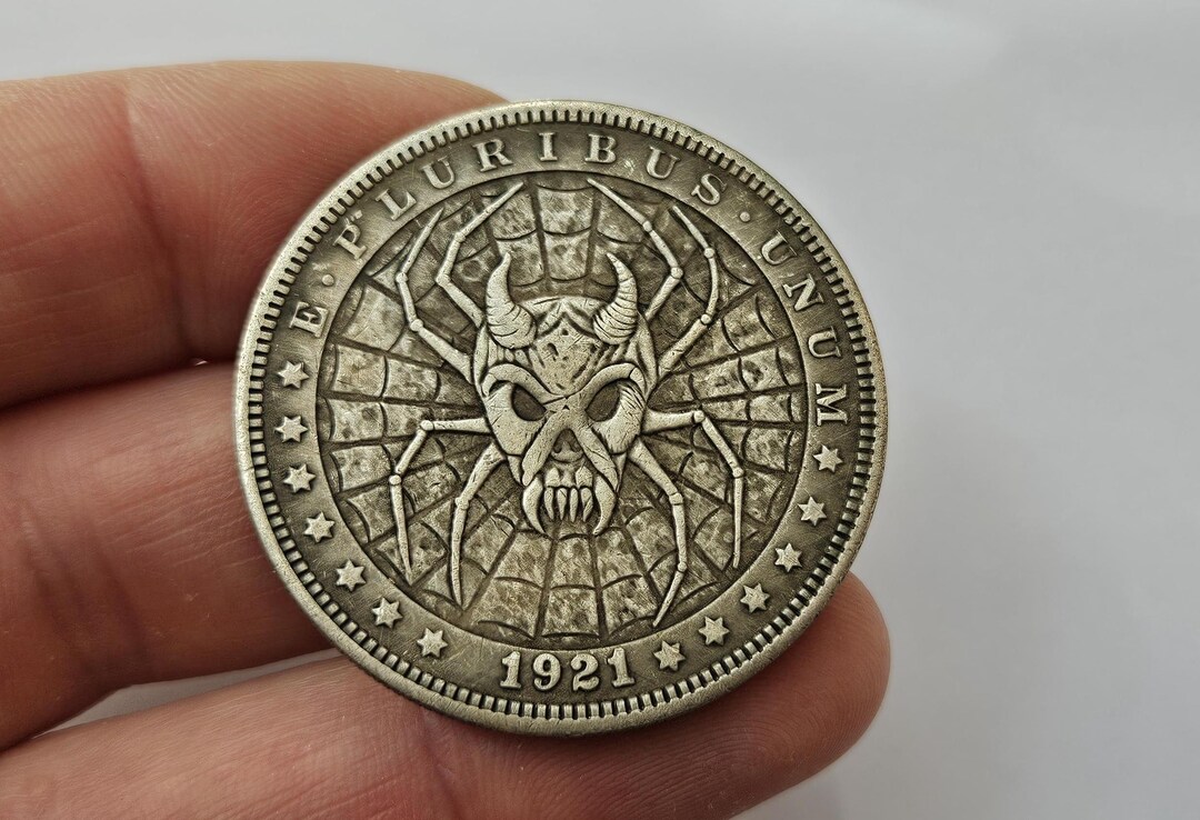 Rare 1921 US Morgan Dollar With Spider - Gifted Coin Collection - Coins ...