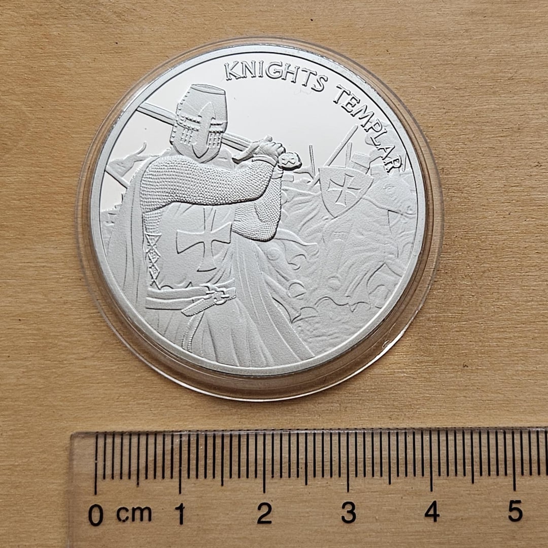 Silver-plated Knights Templar Coin, Teutonic Order, Crusades ...
