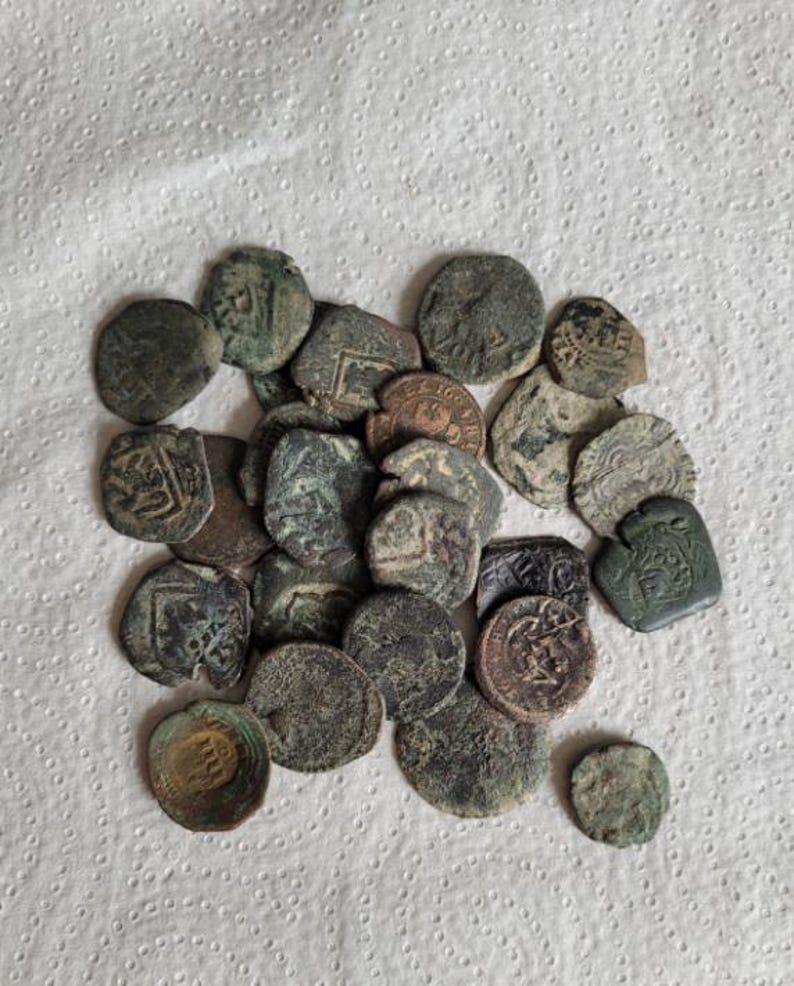 Authentic Coins Lot 26 Macuquinas Coins 4 and 8 Maravedís Austrias ...