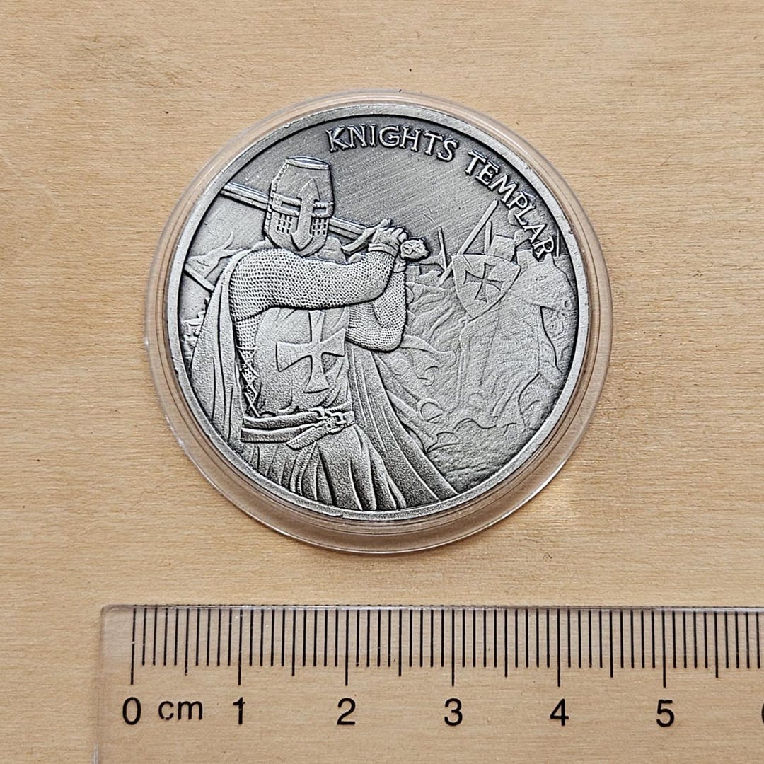 Silver-plated Knights Templar Coin, Teutonic Order, Crusades ...