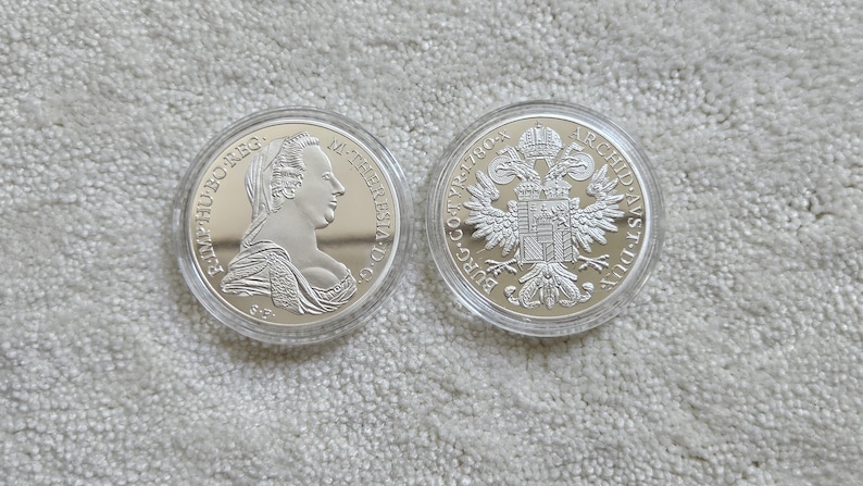 Thaler Coin Silver Plated Maria Theresa Austria Coin Collectible ...