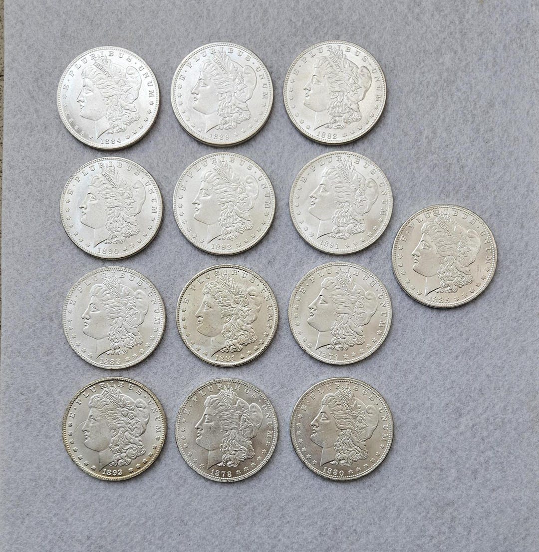 American Full Set (1878-1893)CC 13 Pcs Morgan Dollar Usa Coins Collectibles for Collectors ...