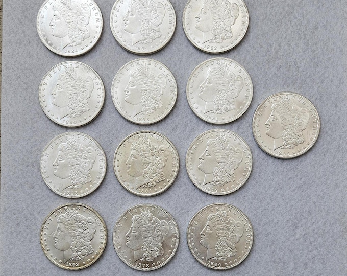 American Full Set (1878-1893)CC 13 Pcs Morgan Dollar Usa Coins ...