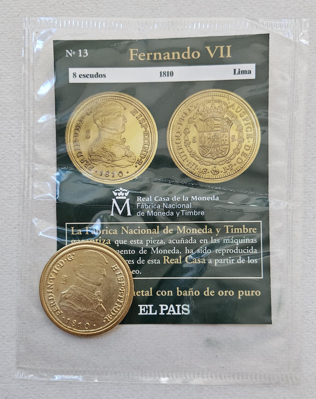 For Collectors Spanish Coin Collection 8 Escudos Fernando VII 1810 Lima ...