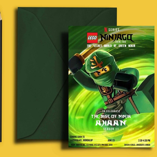 Ninjago Invitations - Etsy