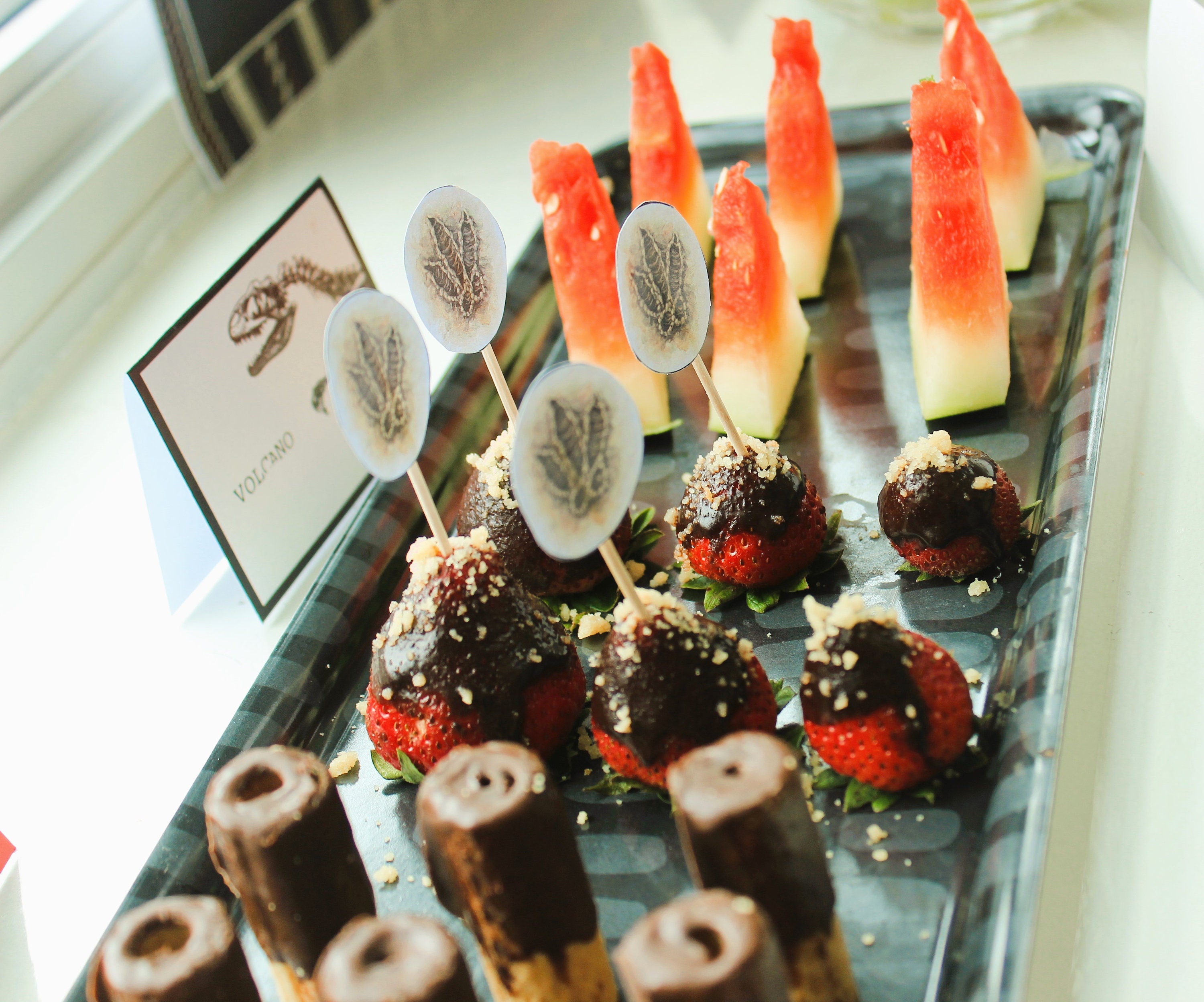 Dinosaur Birthday Party Theme Food Toppers and Labels Dino-dig Food ...