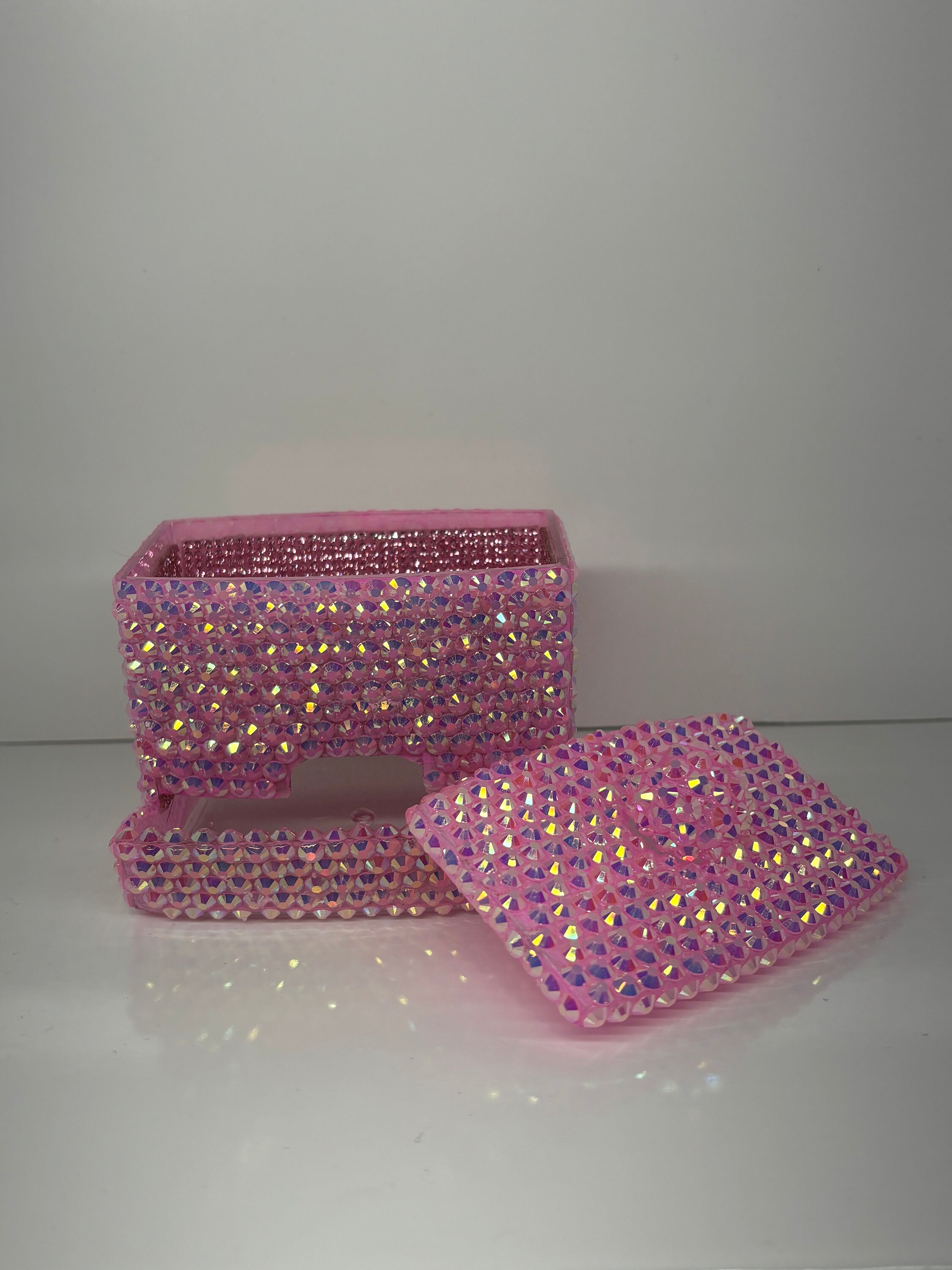 Bedazzled Cotton Swab and Cotton Pad Holder Set - Etsy