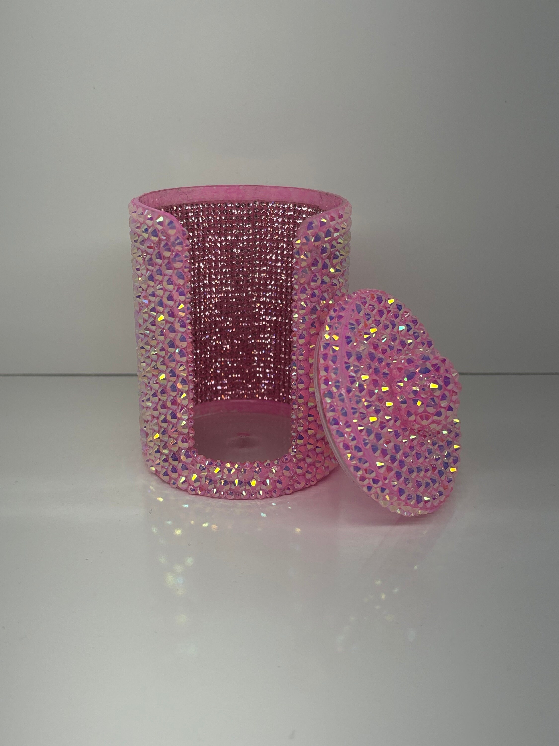 Bedazzled Cotton Swab and Cotton Pad Holder Set - Etsy