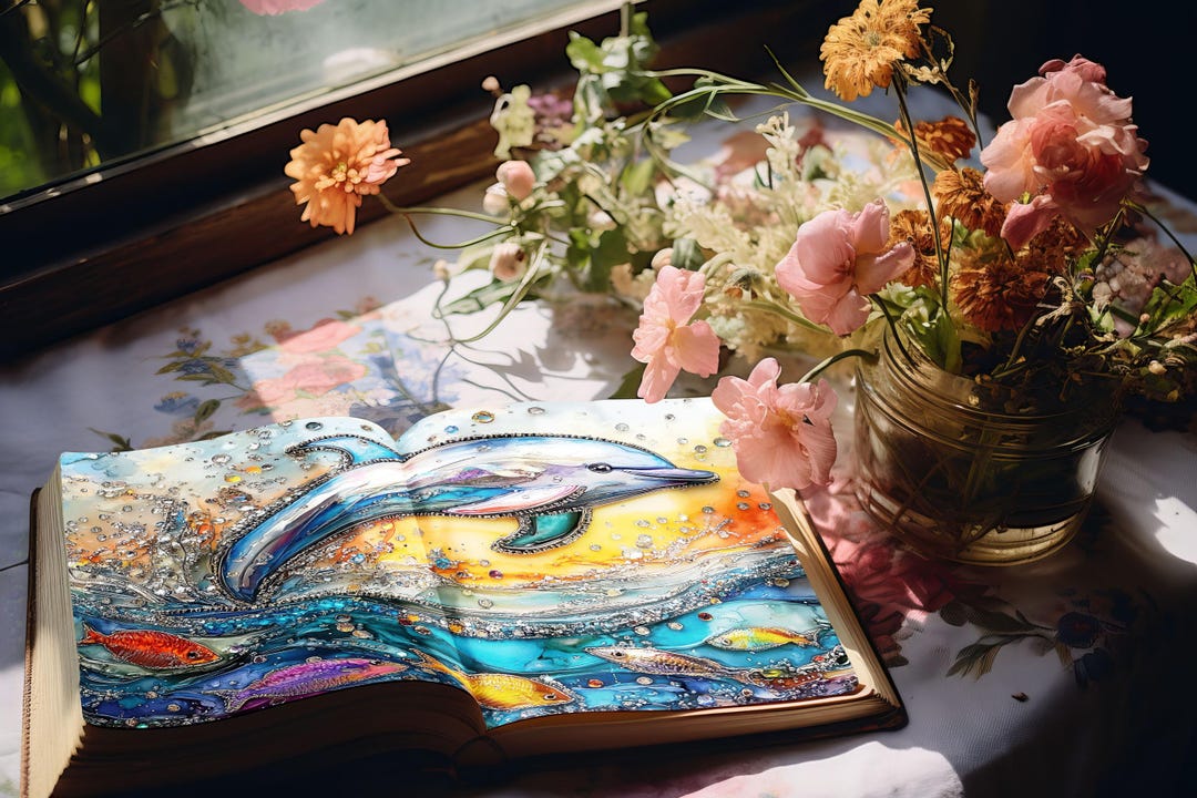 Dolphin Junk Journal, Whimsical Whale Scrapbook Pages, Sea Themed ...