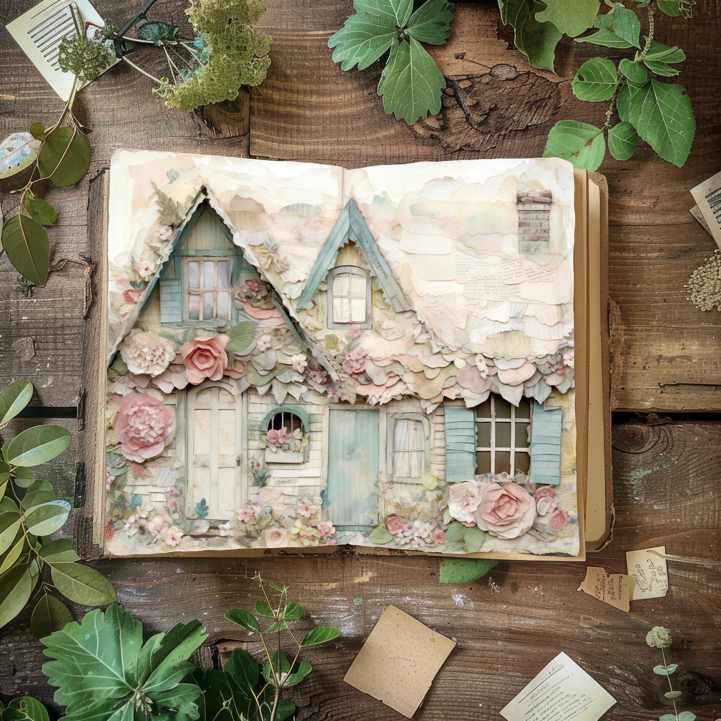 Cottagecore Junk Journal Printable, Vintage Scrapbook Pages, Printable ...
