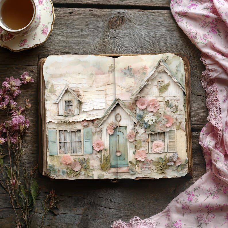 Cottagecore Junk Journal Printable, Vintage Scrapbook Pages, Printable ...