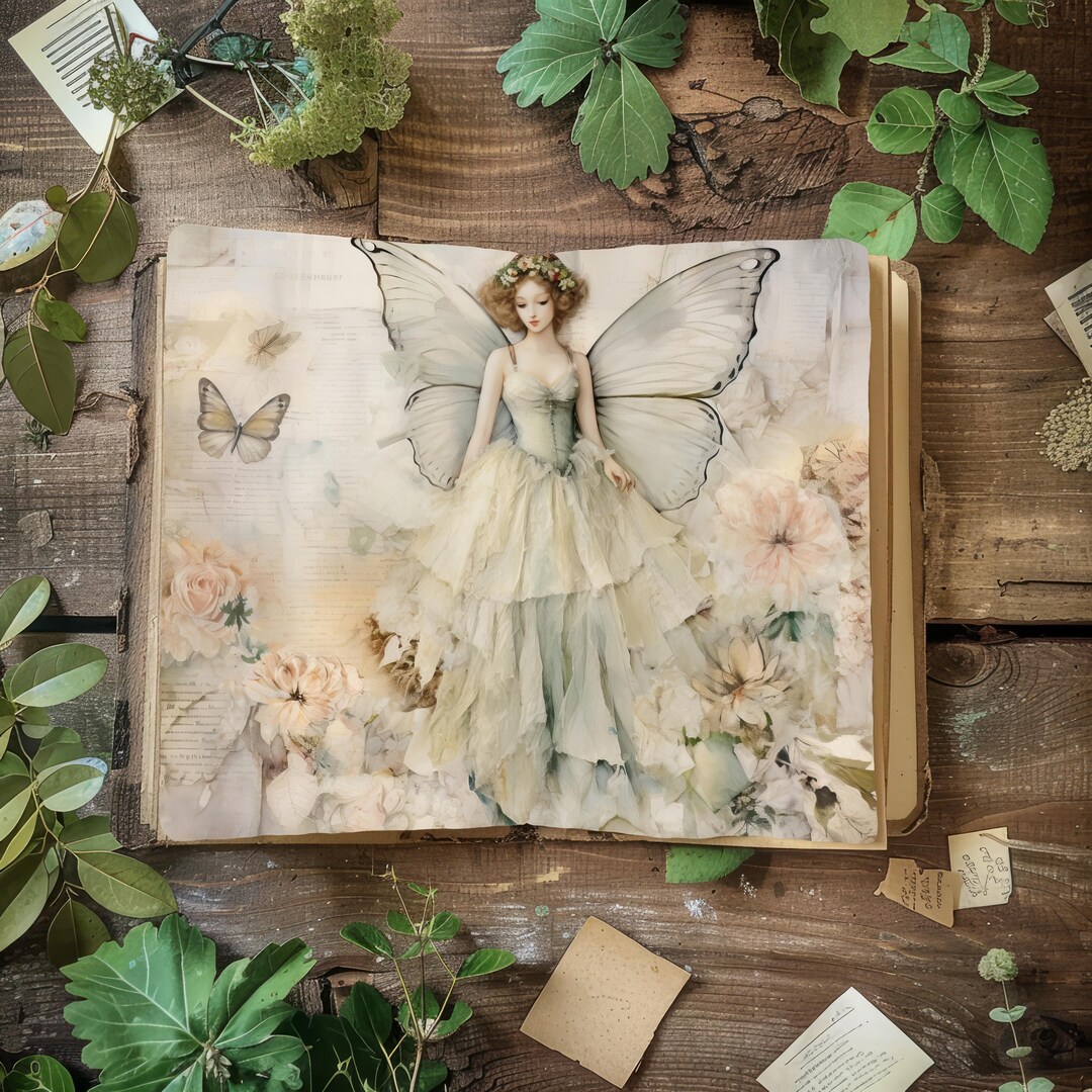 Fairy Tale Junk Journal Kit, Magical Digital Papers, Pastel Fairy ...