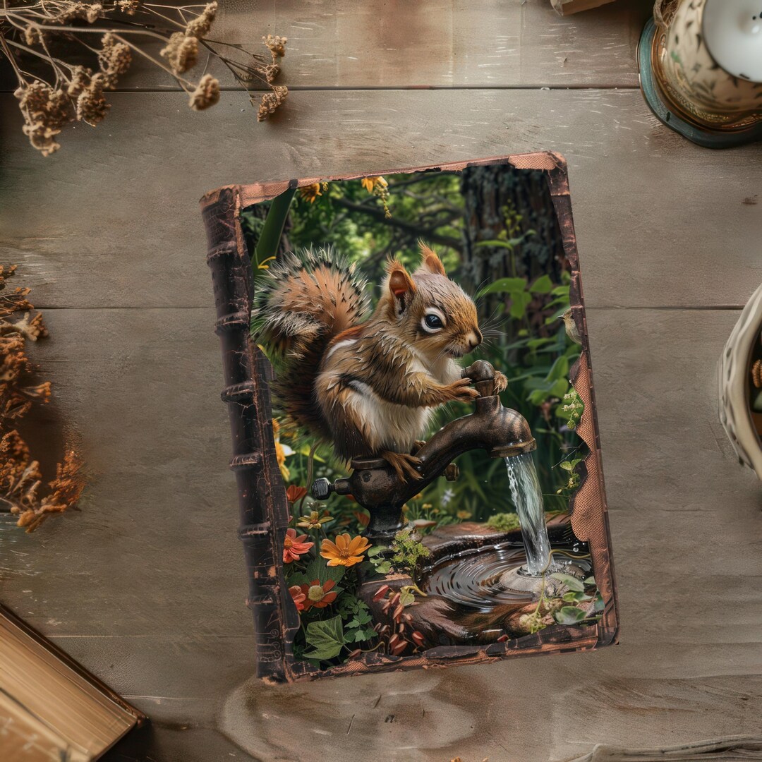 Enchanted Forest Junk Journal, Squirrel Scrapbook Papers, Rustic ...