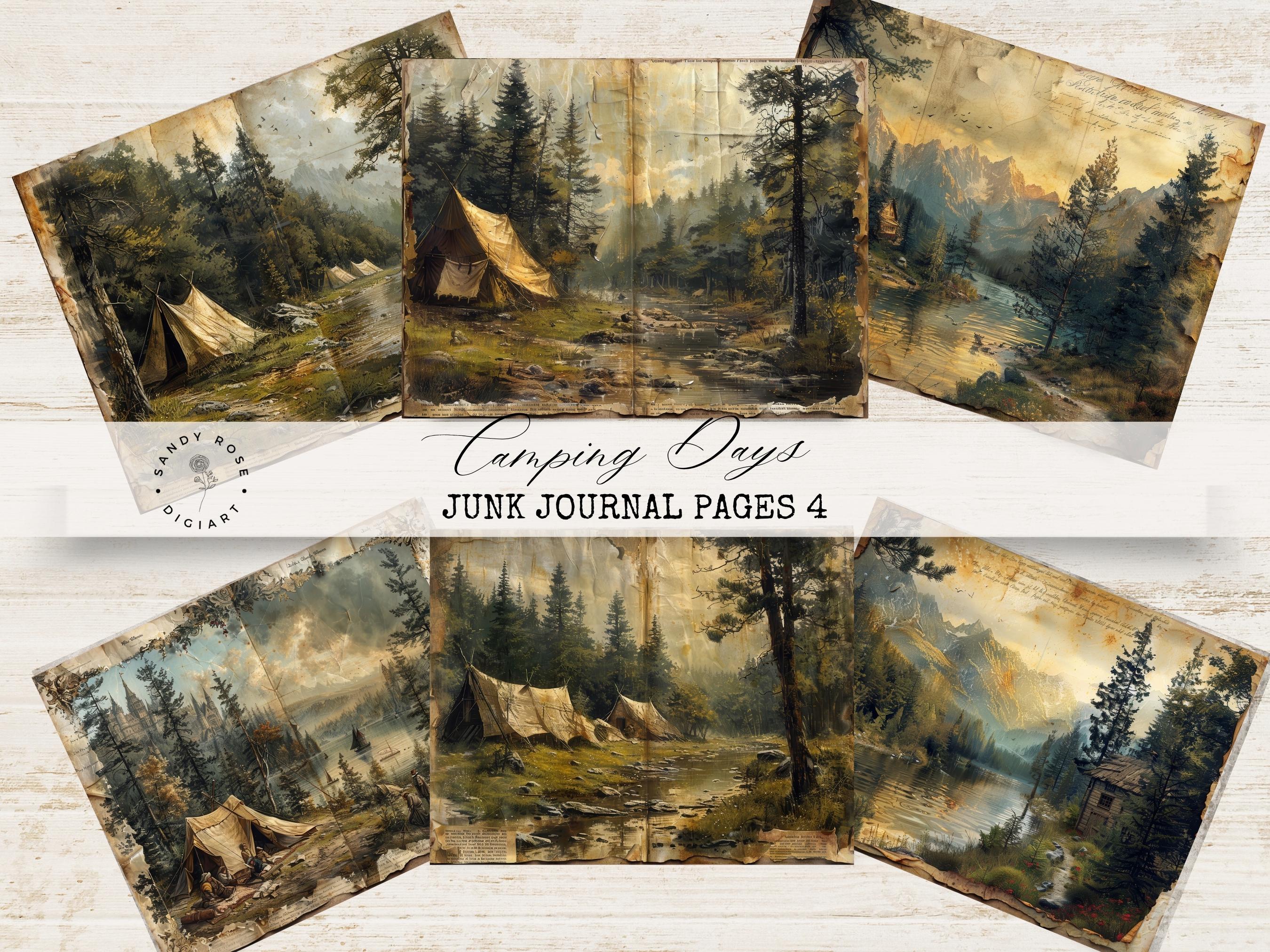 Camping Junk Journal Printables, Vintage Scrapbook Pages, Paper Craft ...