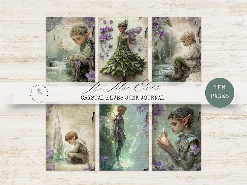 Elven Junk Journal, Fantasy Forest Scrapbook Papers, Rustic Journal ...