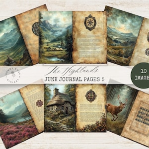 Scotland Junk Journal Kits, Highlands Scrapbook Pages, Scottish ...