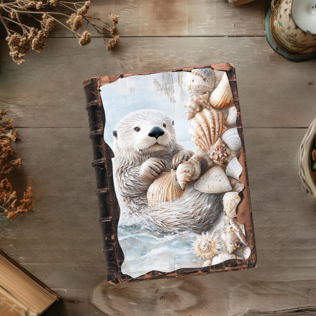 Beach Junk Journal Kit, Dolphin Scrapbook Papers, Ocean Journal, Whale ...