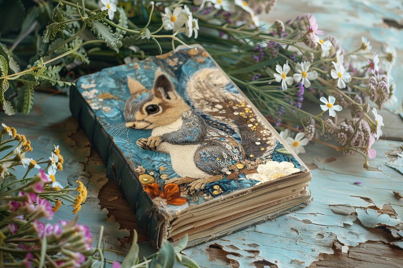 Woodland Animals Junk Journal Kit, Fox Digital Paper, Squirrel ...