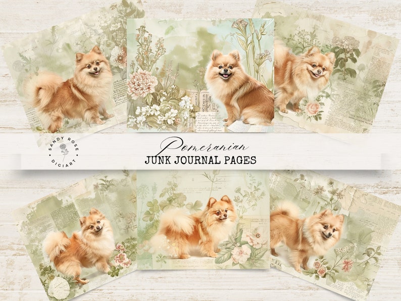 Dog Junk Journal Kit, Vintage Scrapbook Papers, Rustic Journal, Paper ...