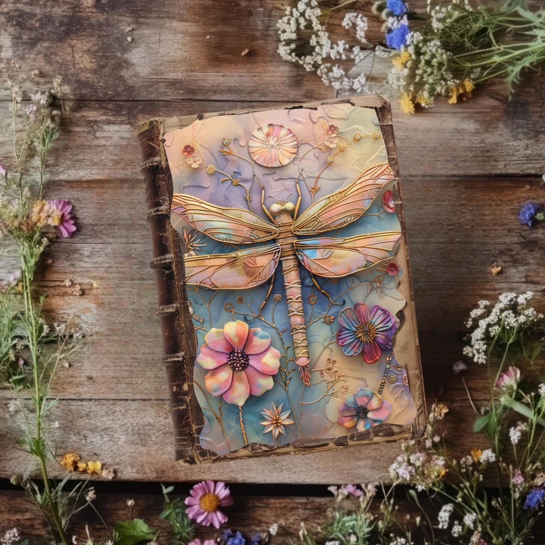Dragonfly Junk Journal Printables, Digital Papers, Pastel Scrapbook ...