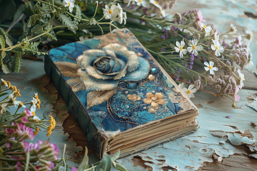 Sunflower Junk Journal Printable, Quilted Rose Scrapbook Paper, Yellow ...