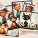 Junk Journal Lined Pages, Santa Cat Digital Papers, Yule Scrapbook ...