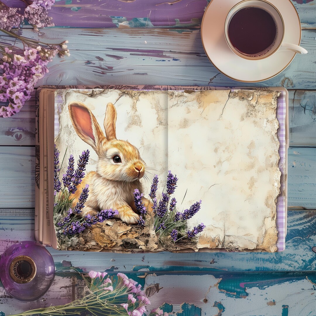 Lavender Farm Life Junk Journal Pages, Vintage Farmhouse Scrapbook ...