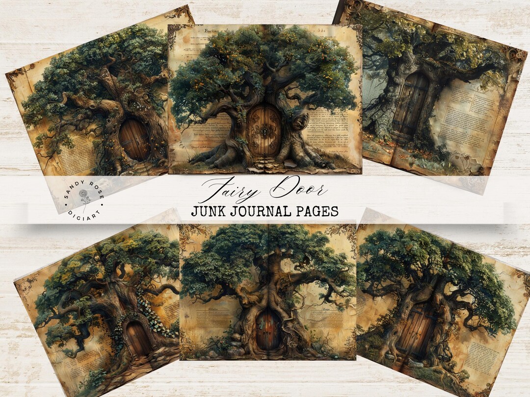 Woodland Fairy Junk Journal, Vintage Woodland Scrapbook Pages, Oak Tree ...