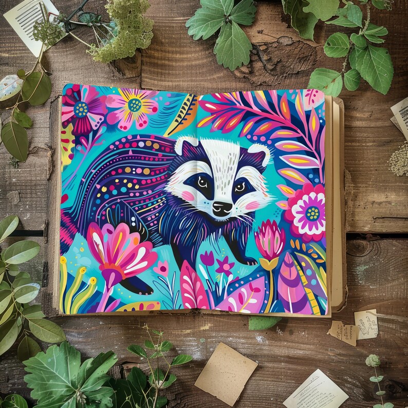 Colorful Junk Journal Kit, Bright Scrapbook Pages, Printable Paper ...