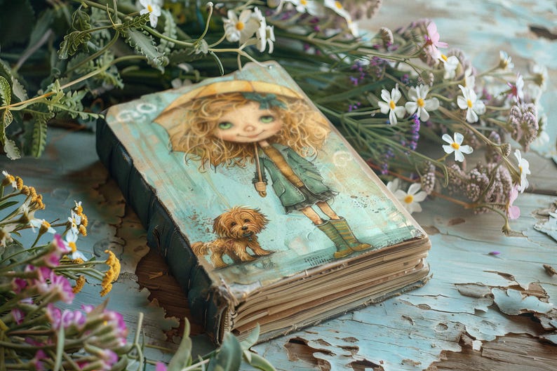 Whimsical Girls Junk Journal Pages, Scrapbook Paper, Printable Paper ...