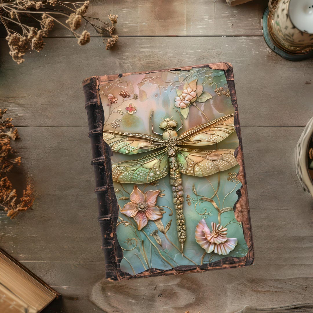 Dragonfly Junk Journal Kit, Digital Papers, Pastel Scrapbook Pages ...