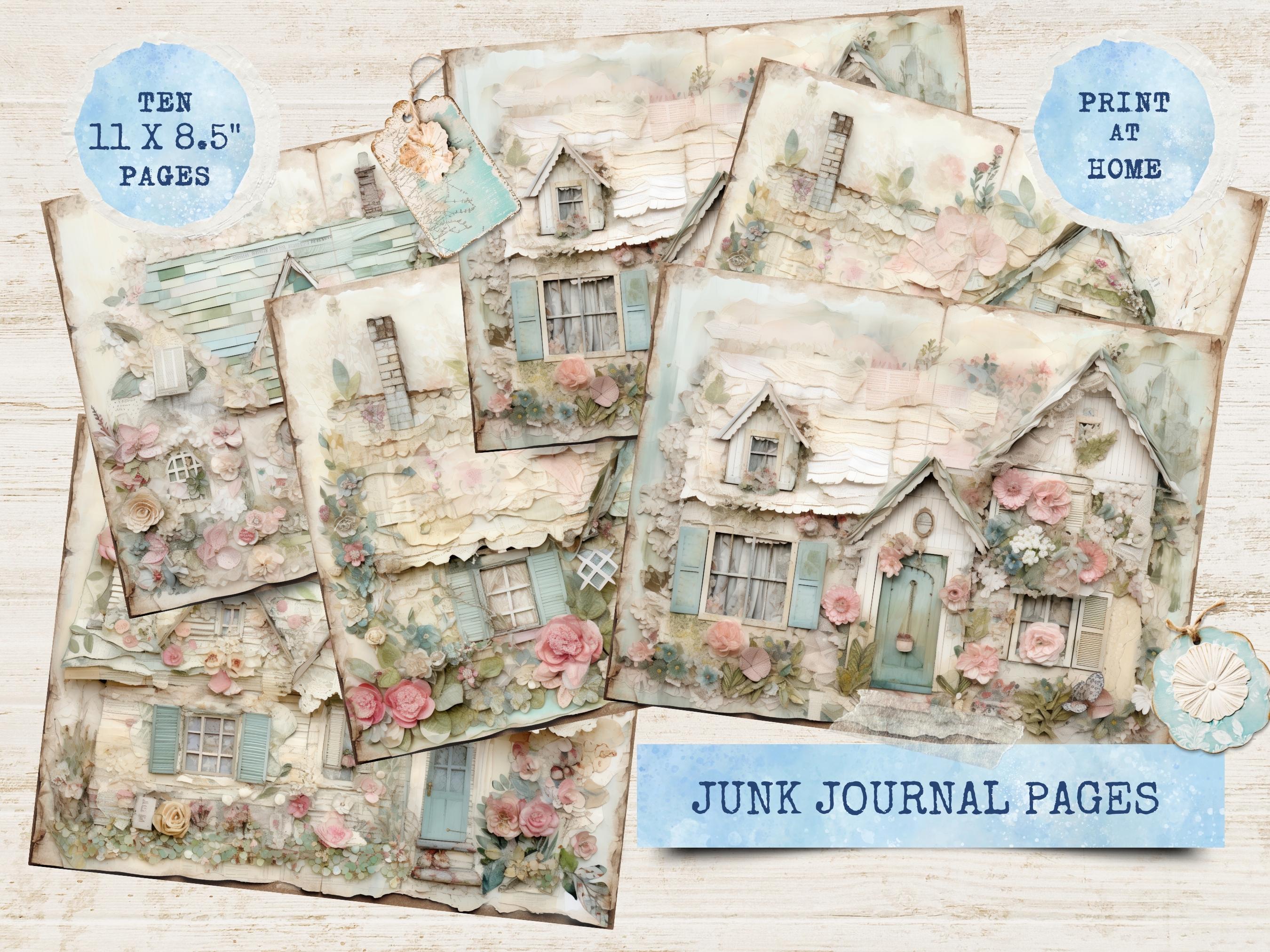 Cottagecore Junk Journal Printable, Vintage Scrapbook Pages, Printable ...