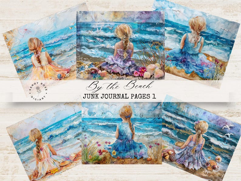 Junk Journal Printable Beach Vacation, Vintage Scrapbook Papers ...