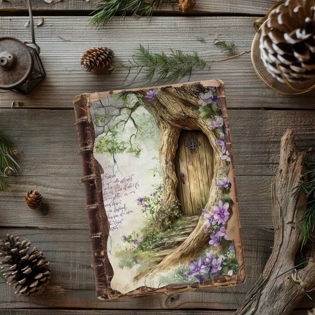 Elven Junk Journal, Fantasy Forest Scrapbook Papers, Rustic Journal ...