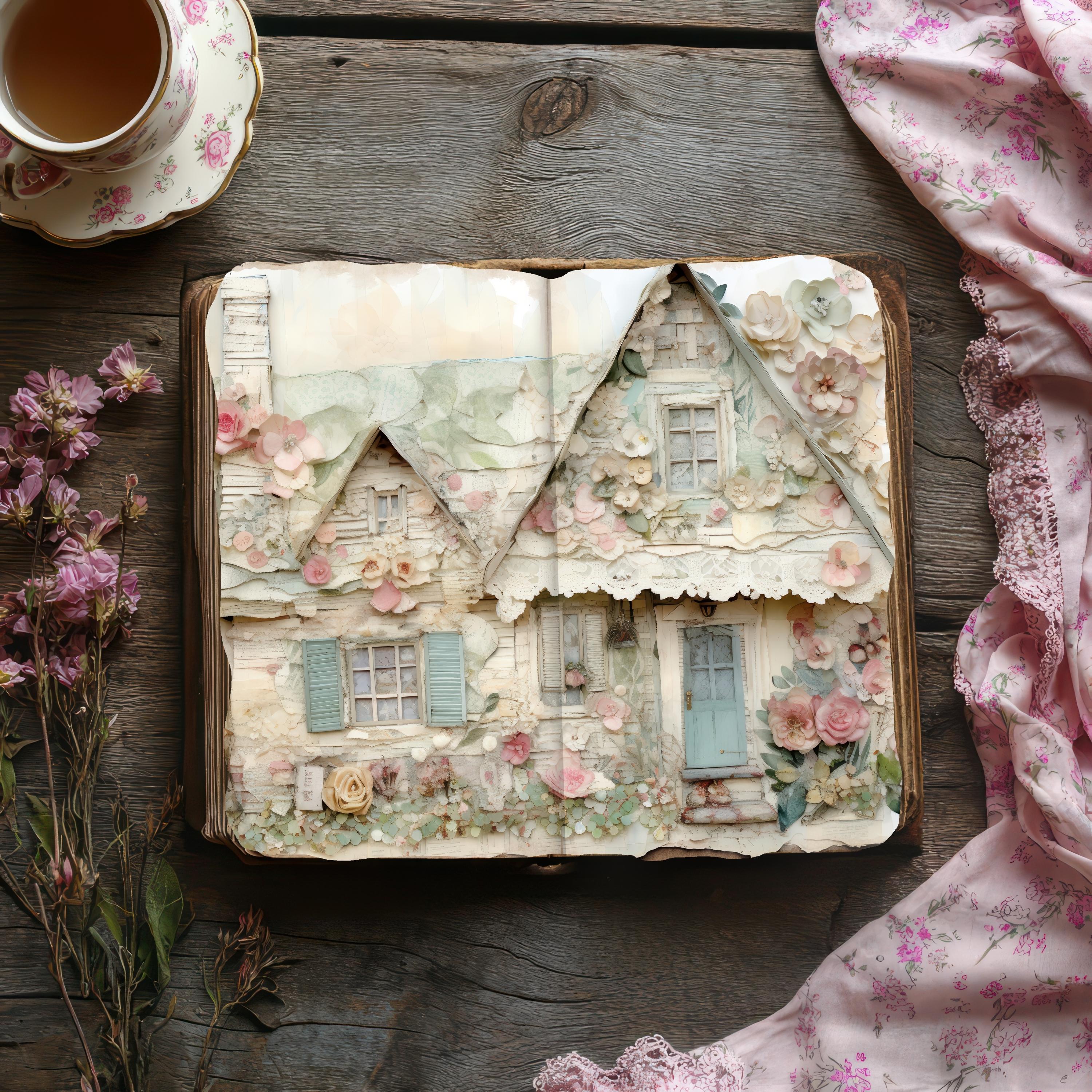 Cottagecore Junk Journal Printable, Vintage Scrapbook Pages, Printable ...