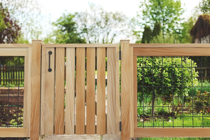 DIY Fence & Gate Plans – Build Your Own Modern Metal-and-wood Fence - Etsy