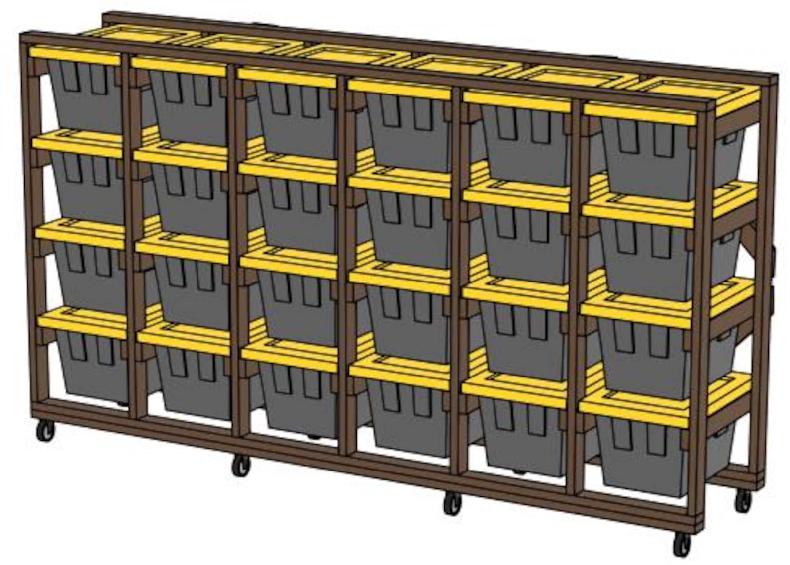 Ultimate 27-gallon Tote Storage Rack Plans | Garage Shelves Plans (4x6 ...
