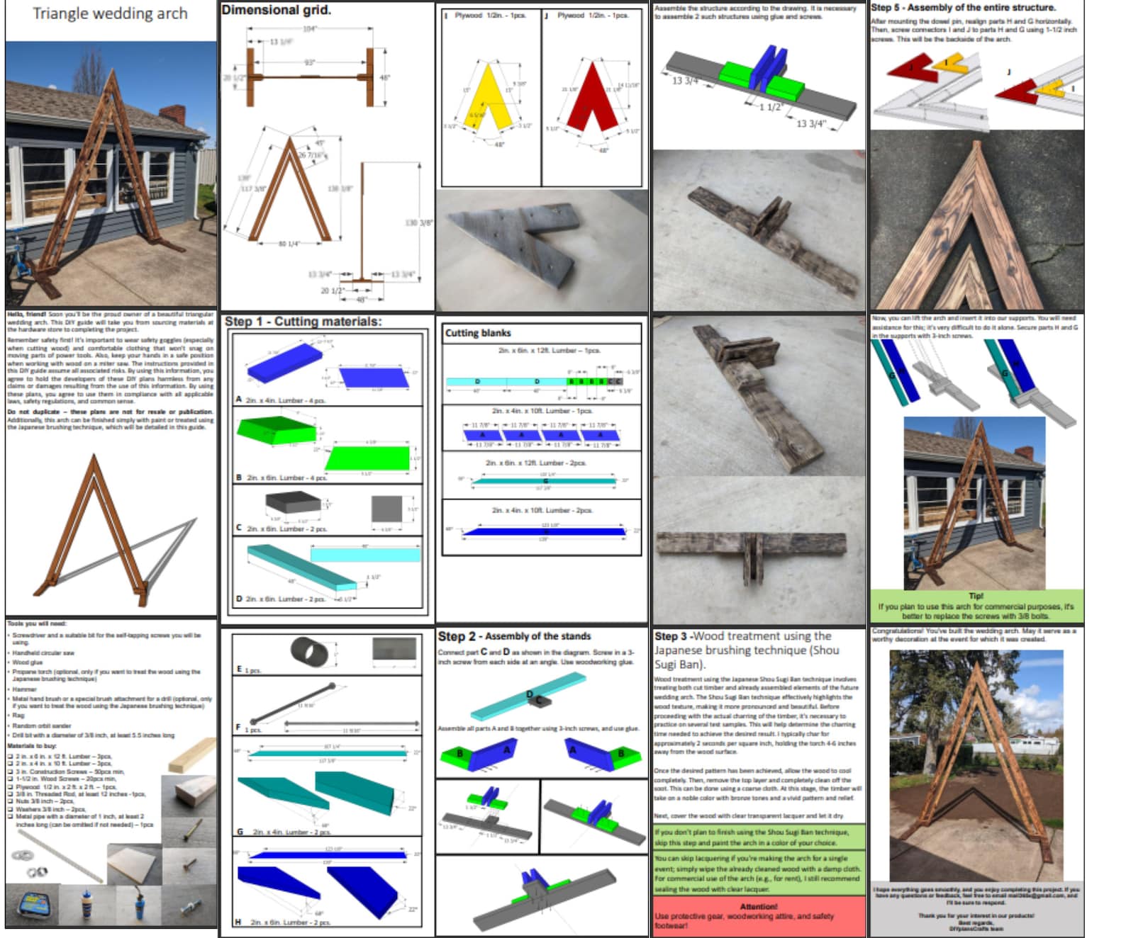 Portable Wooden Triangle Wedding Arbor | DIY Plans for Ceremony Arch ...