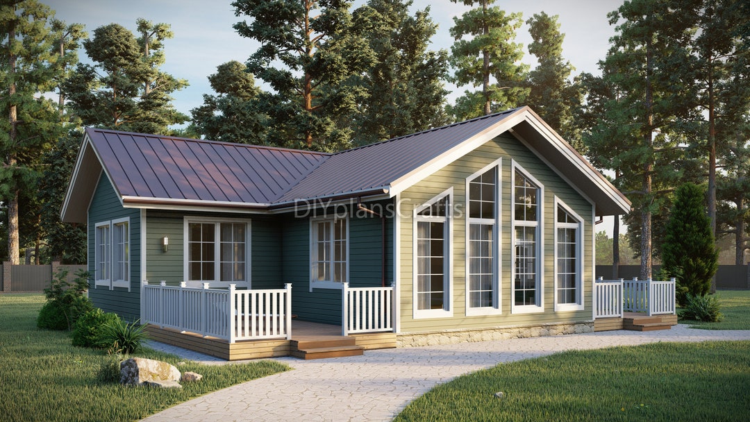 Modern Cottage Conceptual Sketch Project: House Plans in Metric and ...