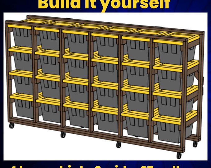 Ultimate 27-gallon Tote Storage Rack Plans | Garage Shelves Plans (4x5 ...
